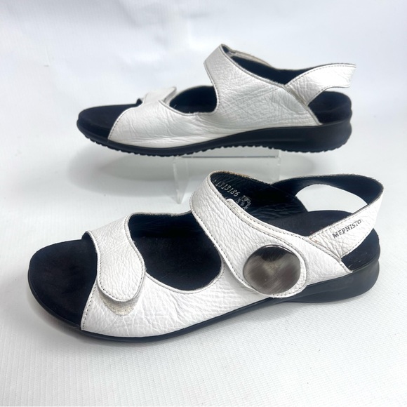 Mephisto | Shoes | Mephisto White Leather Sandals | Poshmark